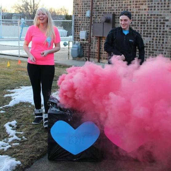 Pink Smoke Stick - Wick Activated (35 sec) Discreet Label – Smoke Effect